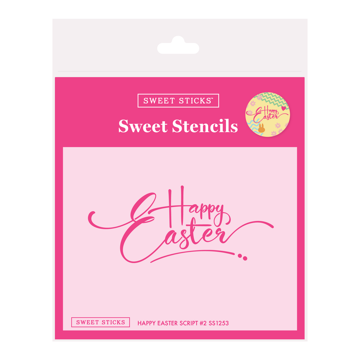Happy Easter Script Stencil SS1253 — Sweet Sticks